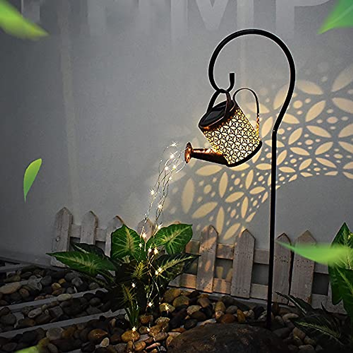 Watering Can with Lights Outdoor Solar Garden LED Light Solar Fairy Lights Decoration Star Shower Garden Art LED Light for Garden Stake Light, for Garden Lawn Patio or Courtyard Decor