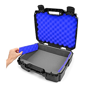 CASEMATIX 15.6" Hard Laptop Case with Shock-Absorbing Interior Foam Protection Compatible with 15" Gaming Laptops and Accessories, Fits Laptops up to 15” x 10.5" Max