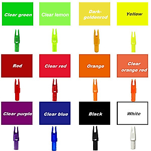 Zhan Yi Arrow Nocks 0.246 inch Inside Diameter Inserts 6.20mm 60 Pack for Archery Standard Size(0.244" to 0.246") Arrows (Clear Red)