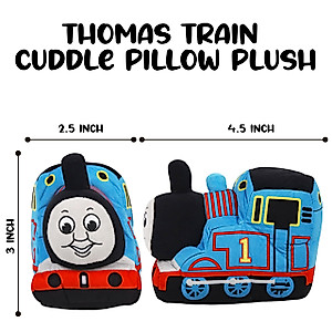 Thomas Train Plush Stuffed Percy Pillow Buddy - Super Soft Polyester Microfiber (Thomas, 4.5 inch)