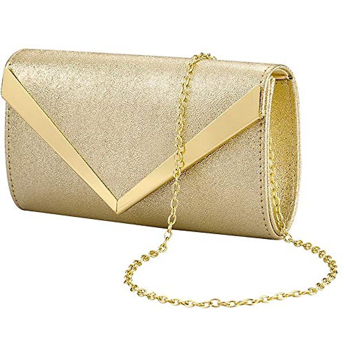 BENCOMOM Women's Gold Clutch,Gold Evening Clutch Purses For Women Evening Gold Clutch Bags Shoulder Crossbody Handbags Bridal Prom Wedding Party gold Purse