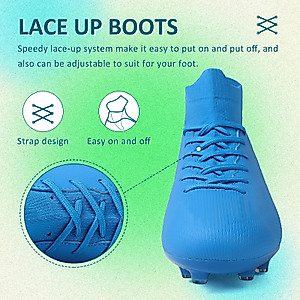 Soccer Cleats Mens Football Cleats Women Tacos de Futbol para Hombre Soccer Shoes for Big Boy Tacos de Futbol Zapatos de Futbol para Hombres Outdoor Soccer Shoes High Top Football Boots AG/FG