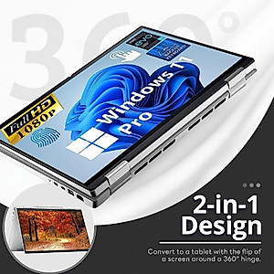 Dell Inspiron 7620 2-in-1 Business Laptop, 16 Inch WUXGA Touchscreen, 12th Gen Intel Evo i7-1260P, Windows 11 Pro, 64GB RAM, 2TB SSD, Backlit Keyboard, Fingerprint Reader, Type-C, Silver