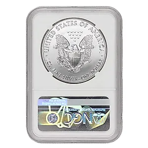 2021 1 oz American Silver Eagle Coin MS-70 (MS70 - Heraldic Eagle T-1 - Early Releases - Eagle Label) $1 Mint State NGC