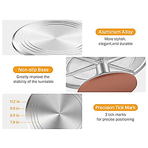 Kootek Aluminium Cake Turntable, 12 Inch Rotating Cake Stand, 35 pcs Cake Decorating Kit Supplies with 24 Numbered Icing Piping Tips, 2 Frosting Spatula, Pastry Bags and Other Baking Tools