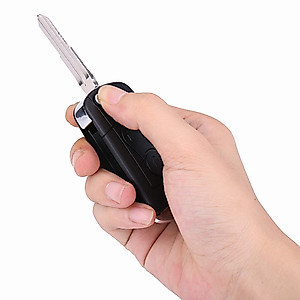 Key Shell, Flip Folding Remote 2 Buttons Car Key Fob Shell Case for Actyon Kyron Rexton