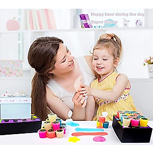 30 Pack Glow in The Dark Slime Kit, Mini Slime Party Favors, Crystal Galaxy Slime with with Multi Colors - Blue, Pink, Yellow, Orange etc. Birthday Gift, Play Education for Kids Girls and Boys