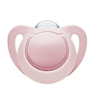 NUK | Orthodontic Pacifiers | Pink-Powder Pink | 6-18 Months | Best Pacifier for Breastfed Babies | BPA Free | Shaped to Soothe Just Like Mom | 2-Pack
