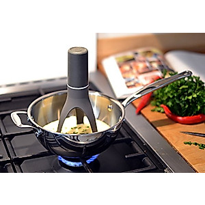 Uutensil Stirr - The Unique Automatic Pan Stirrer - Longer Nylon Legs, Grey