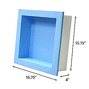 PROMOTOR Single Shower Niche 16'' x 16' Waterproof Ready for Tile Shampoo Shelf Bathroom Shelf Organizer Storage for Shampoo & Toiletry Storage