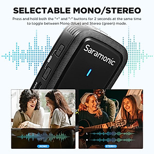 Saramonic Blink500 Prox-Q4 Wireless Lavalier Microphone for iPhone iPad - Mini Plug Play Cordless Lapel Mic for Vlog Podcast Facebook Live Stream Filming Video Recording (TX+TX+RX)