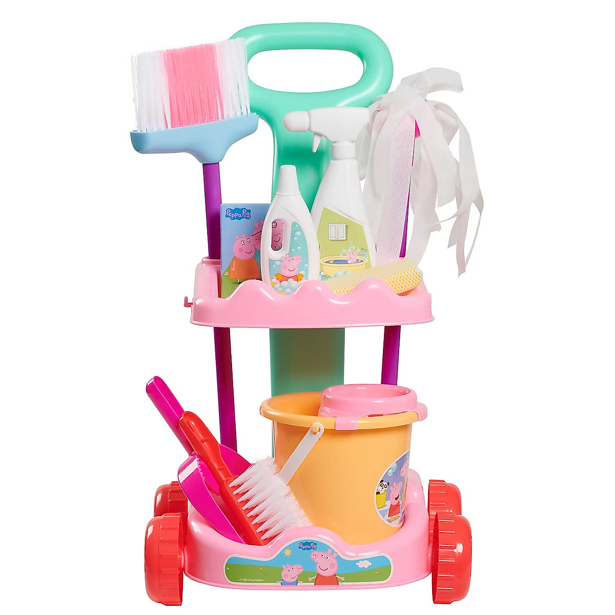 Just Play Peppa Pig Cleaning Set, 11-pieces, Kid-Sized Accessories, Dress Up and Pretend Play, Kids Toys for Ages 3 Up, Amazon Exclusive