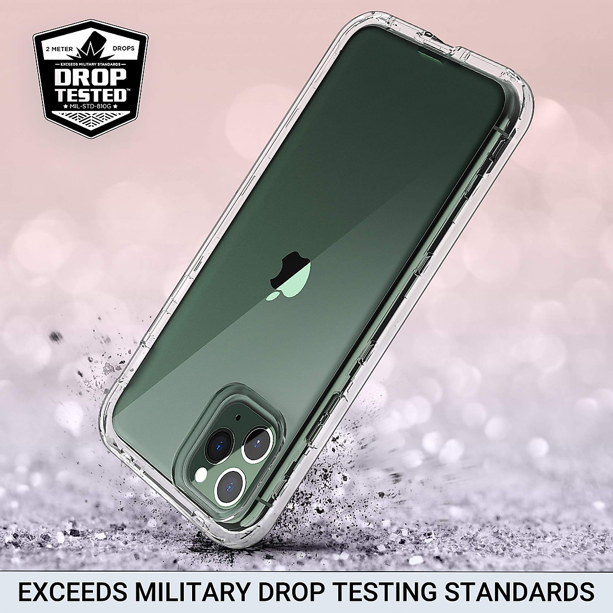 ULAK Compatible with iPhone 11 Pro Max Case, Crystal Clear Heavy Duty Shockproof Rugged Transparent Soft TPU Protective Bling Phone Cover for iPhone Pro Max 6.5 inch (2019), Clear