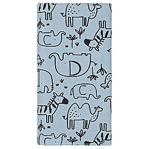 Gerber Unisex-Baby 8 Pack Flannel Burp Cloths, Jungle Blue, One Size 20x14 Inch