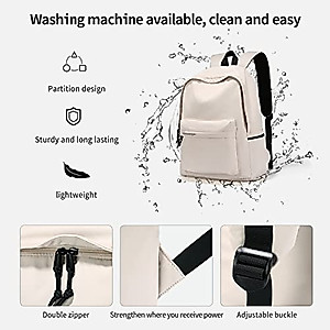 coowoz College Bag Lightweight Casual Daypack College Laptop Backpack for Men Women Water Resistant Travel Rucksack for Sports backpack for Women(White)
