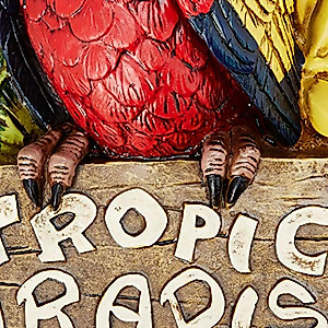 Design Toscano Tropic Parrot Paradise Wall Sculpture 10 Inch