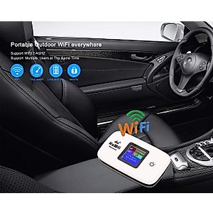 Mobile WiFi Hotspot | KuWFi 4G LTE Unlocked Wi-Fi Hotspot Device | Portable WiFi Router with SIM Card Slot for Travel-Friendly Mobile Travel Router Perfect for AT&T/T-Mobile Users