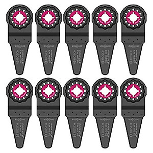 BOSCH OSL214K-10 10-Pack 2-1/4 in. Starlock Oscillating Multi Tool Soft Materials High-Carbon Steel Caulk Knife Blade for Removing Caulk and Sealants