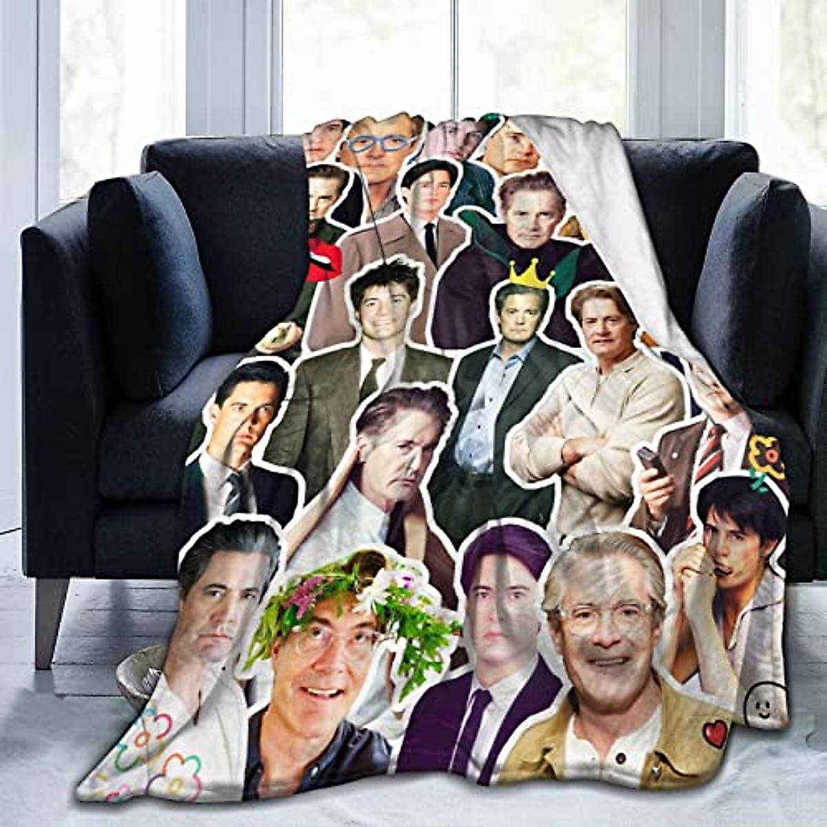 Blanket Kyle MacLachlan Soft and Comfortable Warm Fleece Blanket for Sofa, Office Bed car Camp Couch Cozy Plush Throw Blankets Beach Blankets