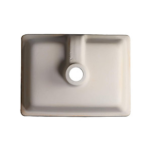 16 Inch Undermount Bathroom Sink Small Rectangle Undermount Sink White Ceramic Under Counter Bathroom Sink with Overflow (15.70"x11.69")