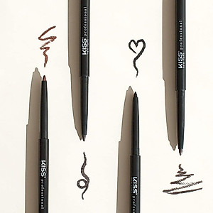 KISS NEW YORK Pro Intense Gel Eyeliner with Built-in Sharpener, Waterproof, Smudge-proof, Long Lasting Gel Eyeliner Pencil (Black)