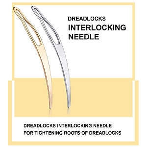 Dreadlock Tool Interlocking Tool for Locs, Easyloc Hair Tool for Dreadlocks, Interlocks or Sisterlocks, Tightening Accessory (Rose Gold, Silver)