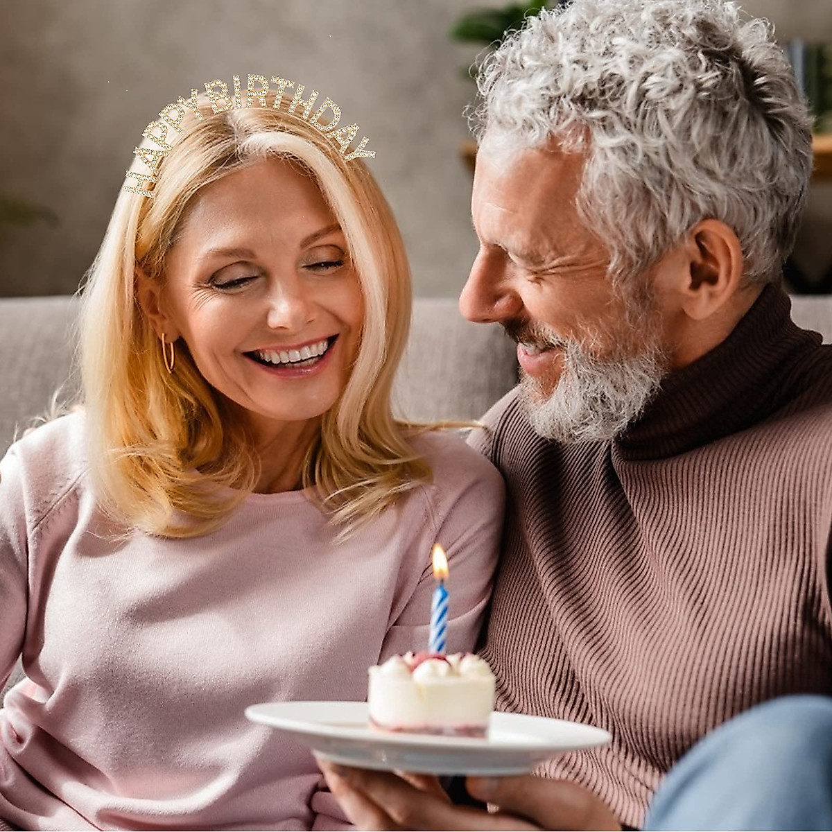 CIEHER Birthday Tiara,Birthday Headband for Women Girls,Queen Crown,Birthday Girl,Tiaras and Crowns for Women,Crown for Girls,Happy Birthday Party Accessories Supplies Favors,Gift-Gold