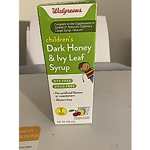 Children's WALGREENS Dark Honey & Ivy Leaf Syrup Cough Syrup 4 FL. OZ