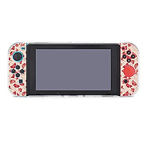 SUPNON Ginkgo Biloba Leaves Floral Watercolor Protective Case Compatible with Nintendo Switch Soft Slim Grip Cover Shell for Console & Joy-Con with Screen Protector, Thumb Grips Design31925