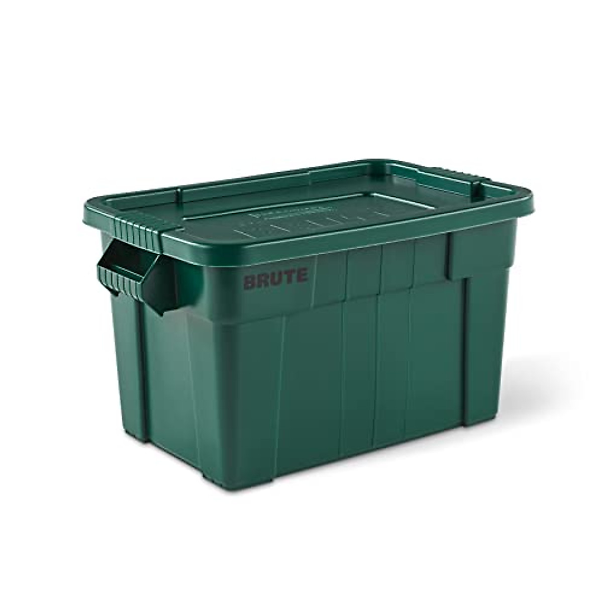 Rubbermaid Commercial Products Brute Tote Storage Container with Lid-Included, 20-Gallon, Dark Green, Rugged/Reusable Boxes for Moving/Camping/Storing in Garage/Basement/Attic/Jobsite/Truck
