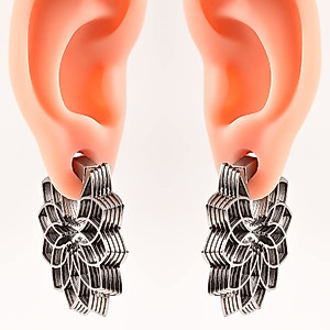 Atomhole 2PCS Ear Gauges Ear Hangers Weights for Stretched Ears Plugs Body Piercing Tunnels 316 Stainless Steel Hypoallergenic Body Jewelry (For Lobe in 2G (6mm) or Larger, Silver)