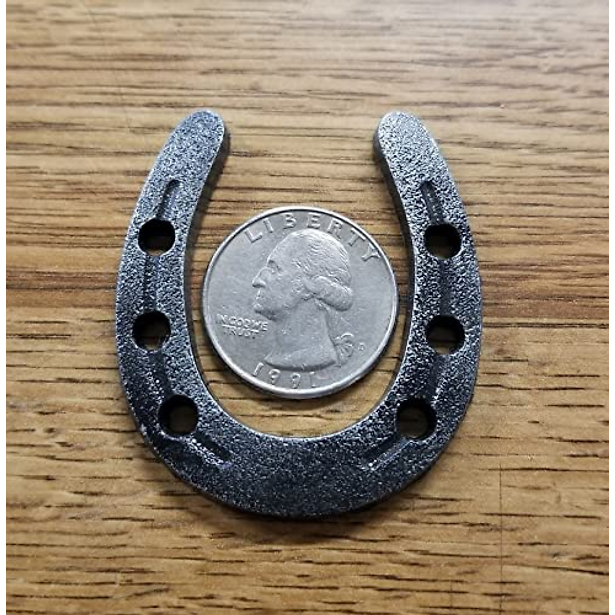 Carver's Olde Iron Zinc Mini Horseshoes (Perfect Holes) 50 pc Set Decoration and Crafts 2" x 1 3/4" w/Token