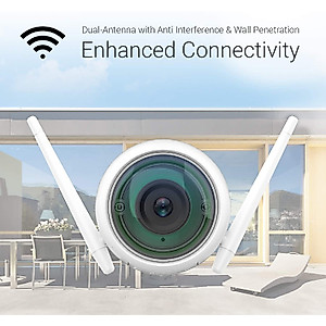 EZVIZ Security Camera Outdoor 1080P WiFi, 100ft Night Vision, Weatherproof, Smart Motion Detection Zone, 2.4GHz WiFi Only(C3WN)