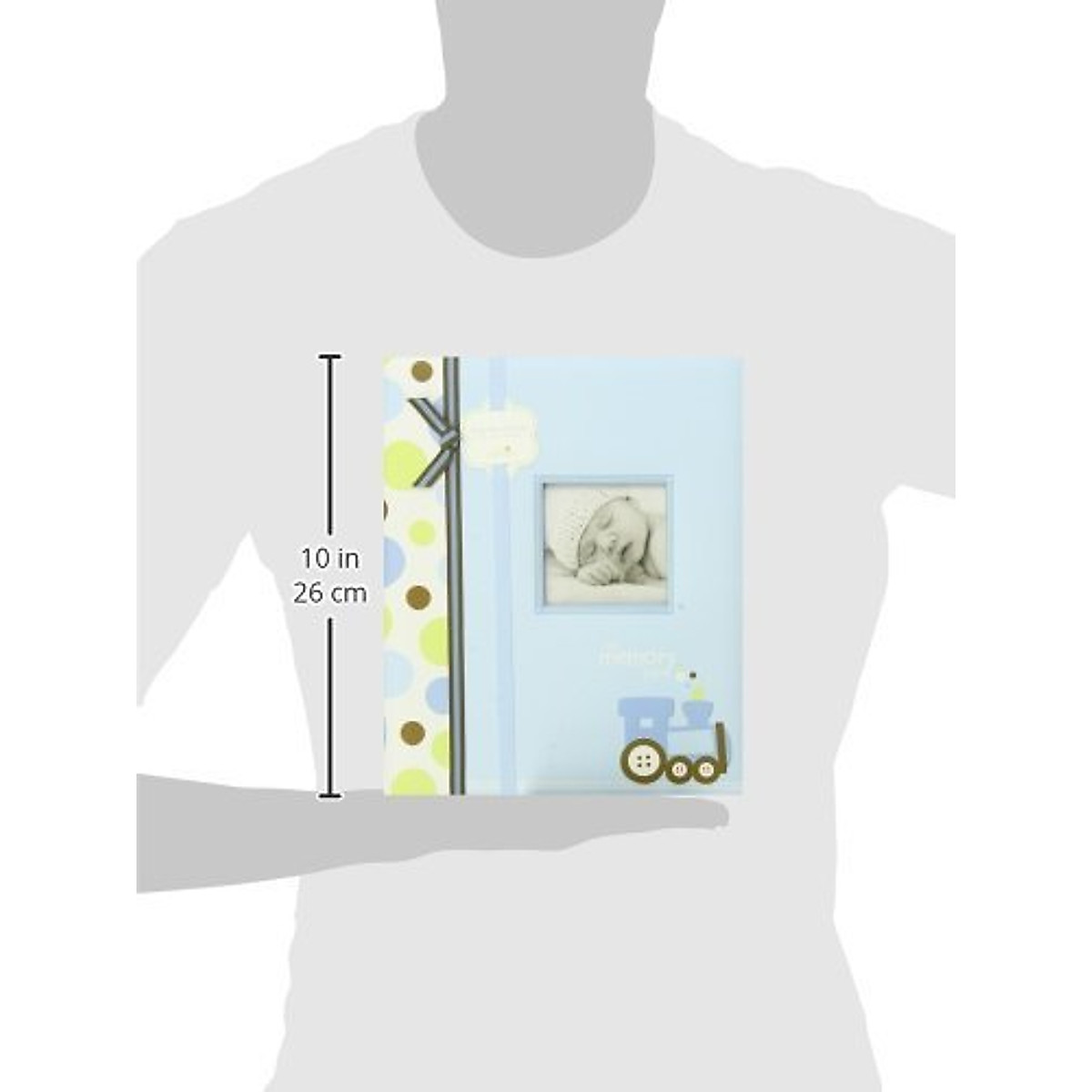 Lil Peach Train Baby Five Year Memory Book Photo Journal, Cherish Every Precious Moment Of Your Babys First Years, Blue