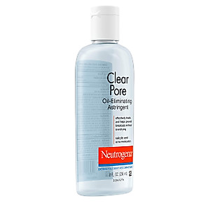 Neutrogena Clear Pore Oil-Eliminating Astringent with Salicylic Acid, Pore Clearing Treatment for Acne-Prone Skin, 8 fl. oz (Pack of 3)