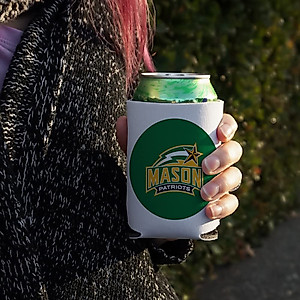George Mason University Primary Logo Can Cooler - Drink Sleeve Hugger Collapsible Insulator - Beverage Insulated Holder