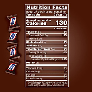 SNICKERS Minis Milk Chocolate Candy Bars Father’s Day Gift, Party Size, 35.6 oz Bag