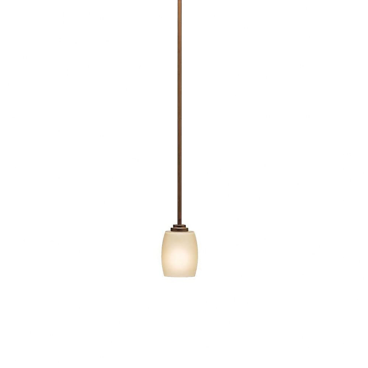 Kichler Eileen 8" 1 Light Mini Pendant with Satin Etched Cased Opal Glass in Brushed Nickel