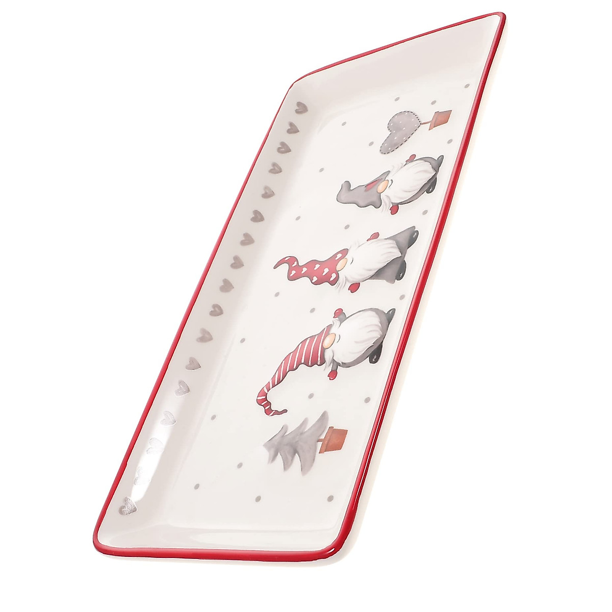 ADOCARN 1pc Pottery X Plate Bread Pasta Microwave Style Gnomes Event Small Baking Display Platter Snacks Japanese Use Dessert Chips Home Serving Salad Oval Decor Platters Restaurant