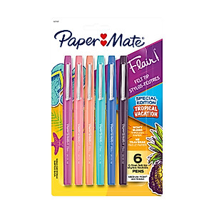 Paper Mate Flair Felt Tip Pens, Medium Point, Limited Edition Candy Pop Pack, Pack of 6 (1979425)