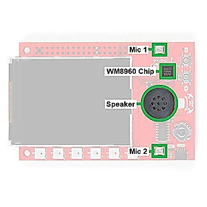 SparkFun Top pHAT for Raspberry Pi - Supports Machine Learning Voice Control Onboard Microphone & Speaker Two programmable Buttons & Joystick RGB LEDs Offswitch for Rpi 2.4" TFT LCD Display