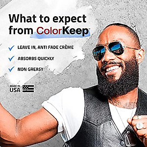 Godefroy ColorKeep Beard Dye Extender for Men, Protect Beards, Mustache Color Against Fading While Also Soften Shine Condition, Leave in Cream to Extend Life of Facial Hair Coloring, 3OZ, Ethnic Hair