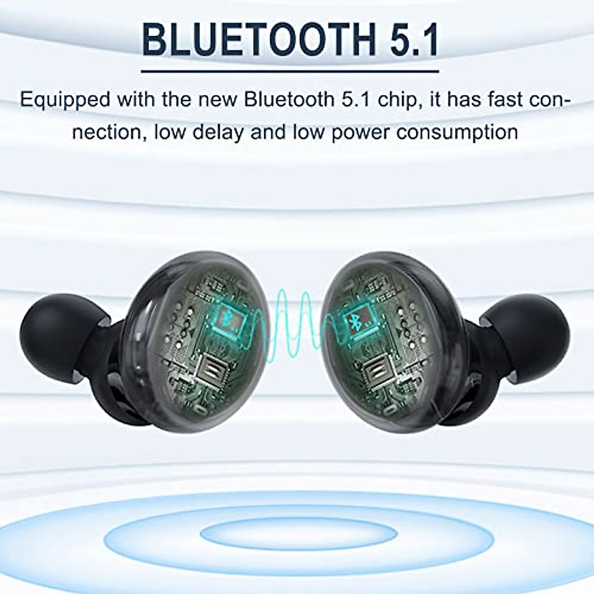 #0885S6 Bluetooth Earphones Wireless in Ear Earphones Waterproof Sports Running Electric Display Bluetooth Earphones