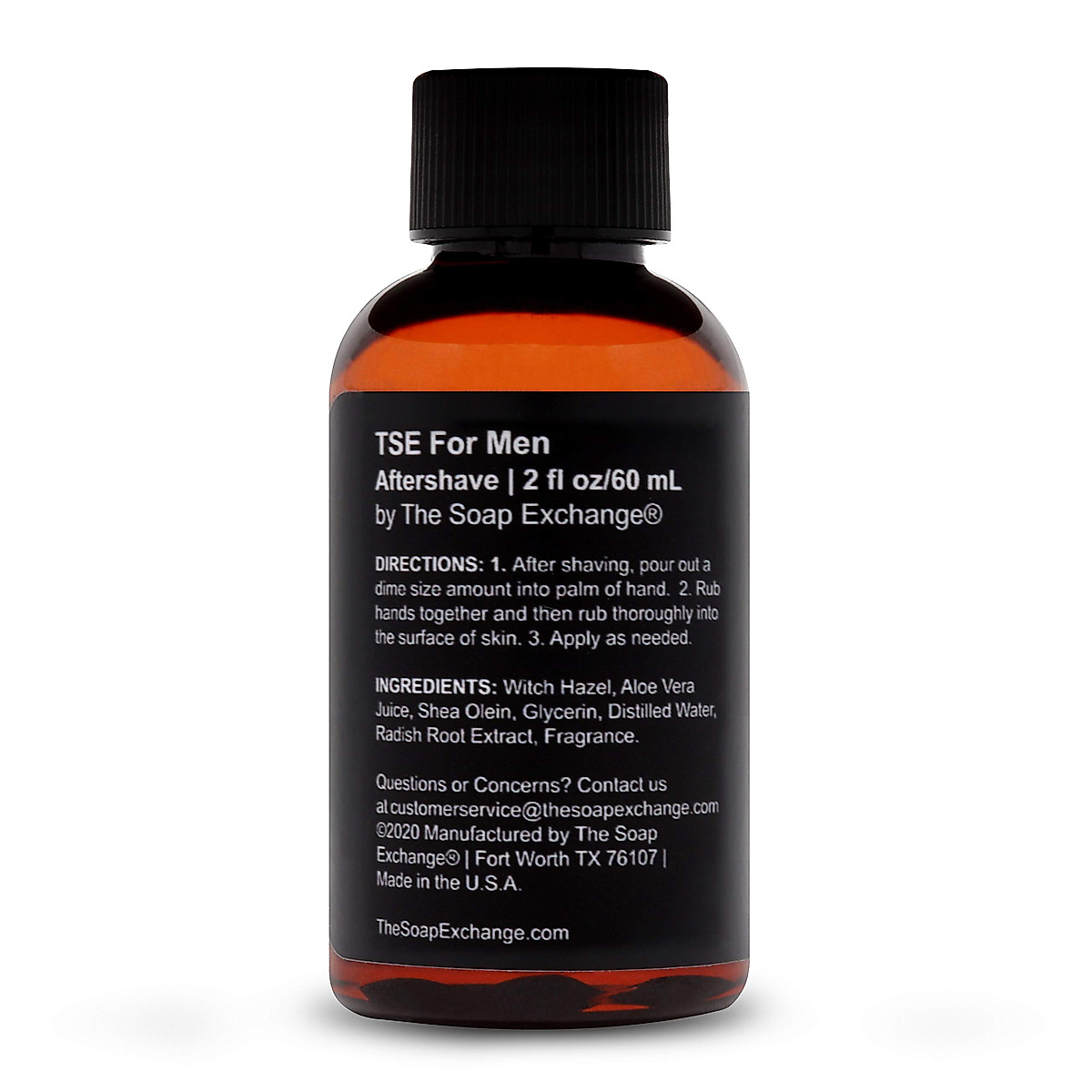 TSE for Men Soothing Aftershave - Nag Champa - Natural Ingredients for a Healthy Post Shave. Reduce Razor burn with Aloe Vera. Hand Crafted 2 fl oz / 60 ml Made in the USA.