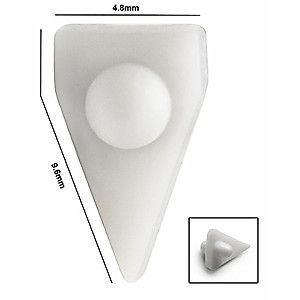 SP Bel-Art Spinvane Teflon Triangular Magnetic Stirring Bar; 5.6 x 9.6 x 4.8mm, Fits 1 ml Vials, White (F37134-0000)