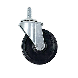 Design Ideas MeshWorks Locking Caster Wheels - Set of 4 Industrial Strength Wheels for Metal Shelving Units, Compatible with The MeshWorks 5-Tier Unit, Narrow Unit, Entryway Bench, and Utility Unit.