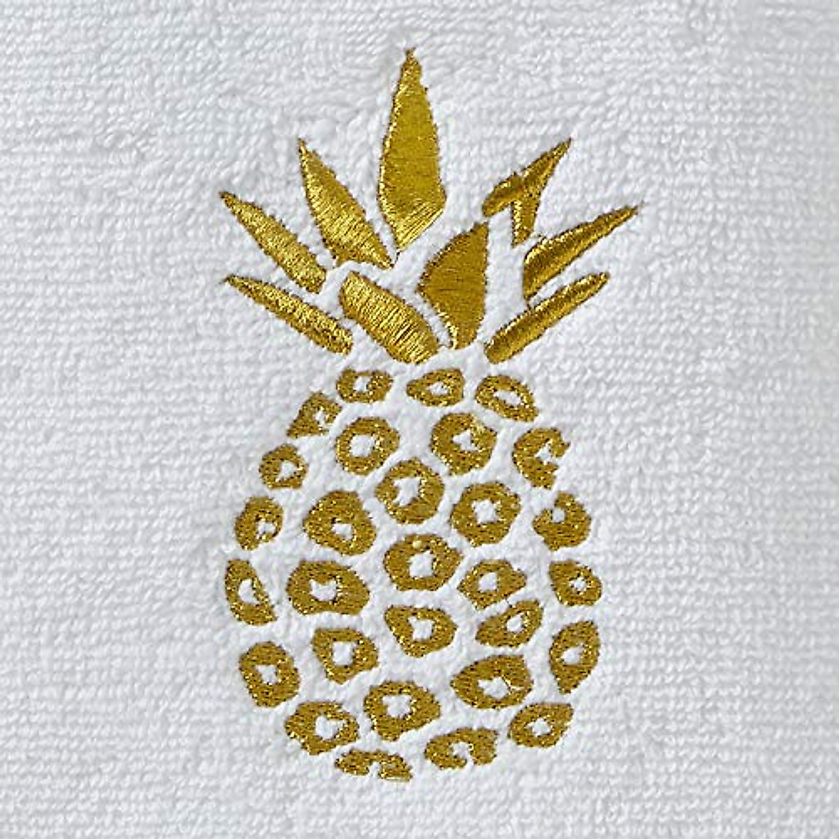 SKL Home by Saturday Knight Ltd. Gilded Pineapple Hand Towel (2-Pack), White, Small