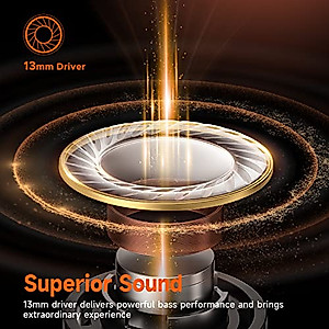 TRUEFREE T3 Wireless Earbuds Semi-Open Bluetooth 5.3 Headphones with AI Smart Noise Cancellation for Calls, 28 Hours of Playtime, 13mm Driver Enhanced Music, 40ms Game Mode, Stylish Transparent Design