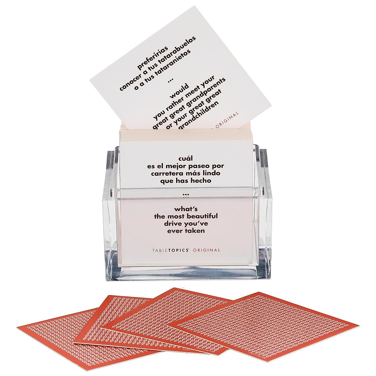 TableTopics - Original En Espanol - 135 Question Card Game to Learn Spanish & Practice Your Spanish