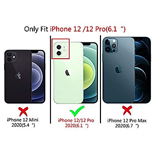 Ownest Compatible for iPhone 12 Case,12 Pro Case (6.1 Inch) for Girls Women Cute Stylish with Glitter Ultra-Thin Mirror TPU PC Back Protective Slim Shockproof Case for iPhone 12/12 Pro 6.1"-Silver